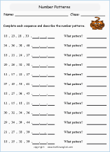 Grade 2 number patterns math school worksheets for primary and ...