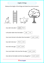 Grade 2 Measurement Worksheets Centimeters