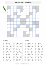 Subtraction math worksheets for primary math education, from basic ...