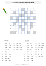 Subtraction math worksheets for primary math education, from basic ...