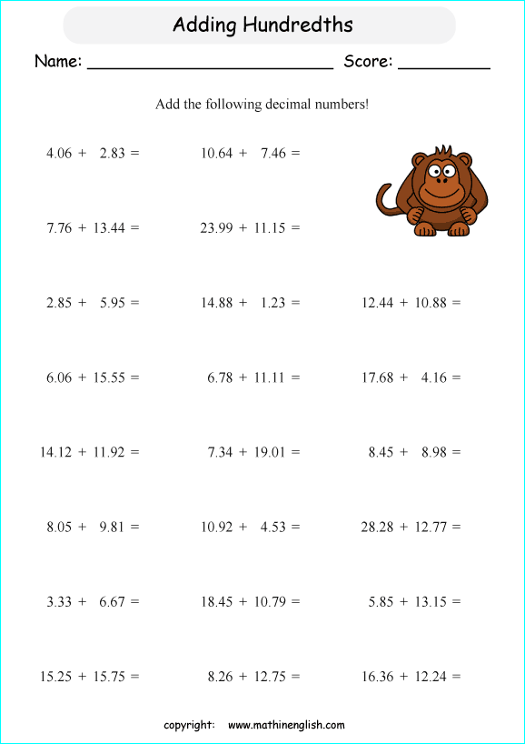 Grade 7 Maths Worksheets With Answers 7th Grade Math Worksheets Math