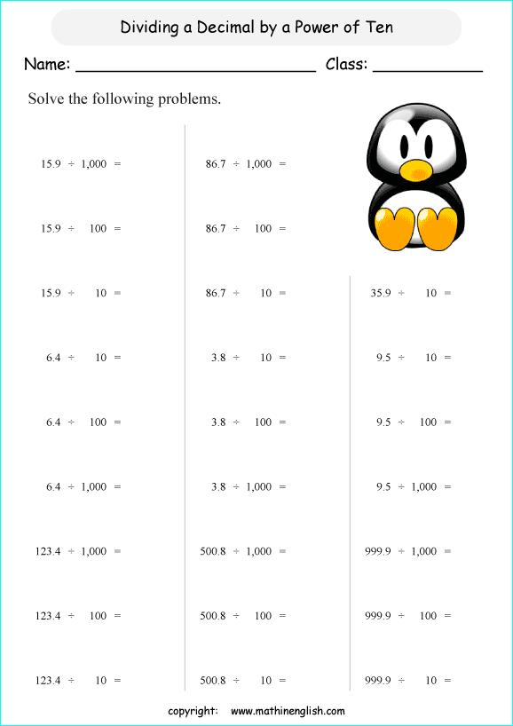 Printable Primary Math Worksheet For Math Grades 1 To 6 Based On The