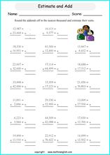 Addition math worksheets with math practice exercises and word problems ...
