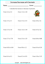 Math Percentage and Percent, discount and interest worksheets for grade ...