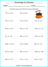 Math Percentage and Percent, discount and interest worksheets for grade ...